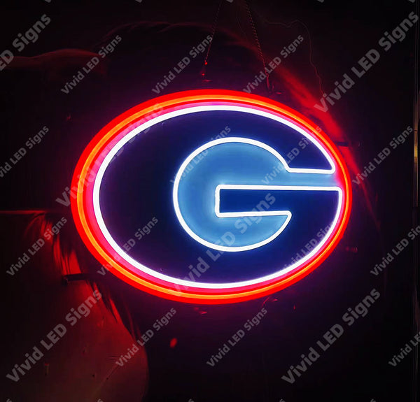 Georgia Bulldogs Sport Team LED Neon Sign Light Lamp With Dimmer ...