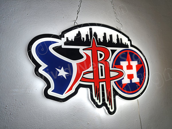 Houston Sports Teams 2D LED Neon Sign Light Lamp – neonsign.us