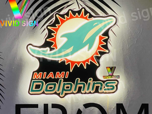 Miami Dolphins American Football 3D LED Neon Sign Light Lamp – neonsign.us