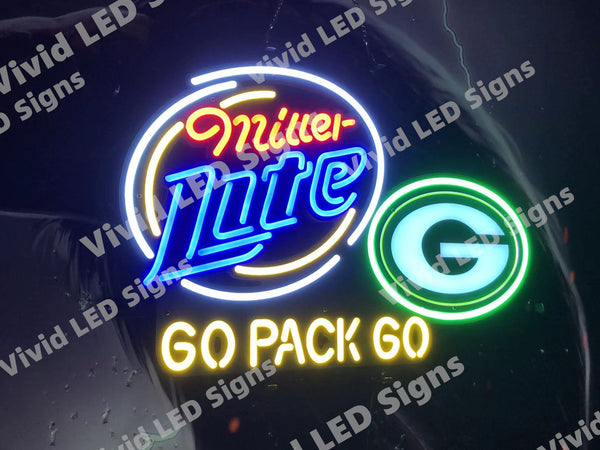 Green Bay Packers Go Pack Go LED Neon Sign Light Lamp – neonsign.us