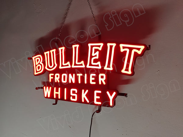 Bulleit Frontier Whiskey LED Neon Sign Light Lamp – neonsign.us