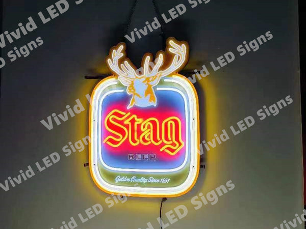 Stag Beer Golden Quality LED Neon Sign Light Lamp – neonsign.us