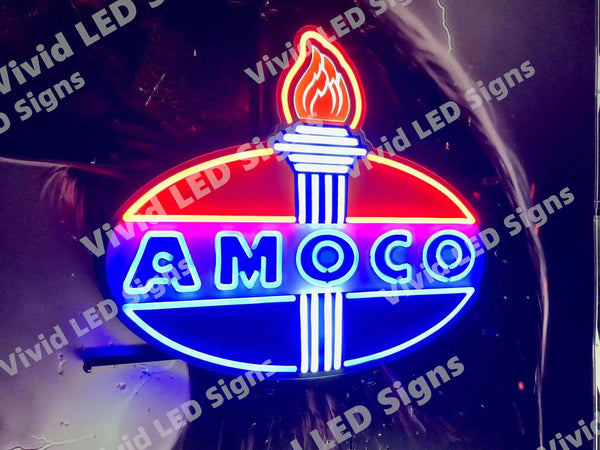 Amoco Oil Gasoline LED Neon Sign Light Lamp – neonsign.us