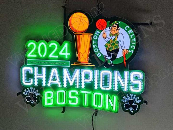 Boston Celtics 2024 Champions LED Neon Sign Light Lamp – neonsign.us