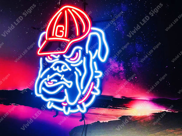 Georgia Bulldogs GA LED Neon Sign Light Lamp WIth Dimmer – neonsign.us