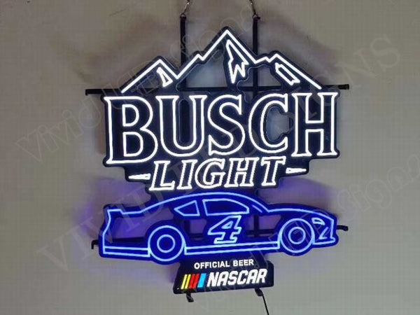Busch Light Mountain Nascar #4 LED Neon Sign Light Lamp – neonsign.us