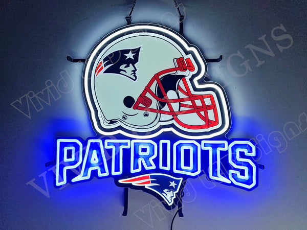 New England Patriots Helmet LED Neon Sign Light Lamp – neonsign.us