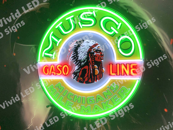 Musgo Indian Gasoline LED Neon Sign Light Lamp – neonsign.us
