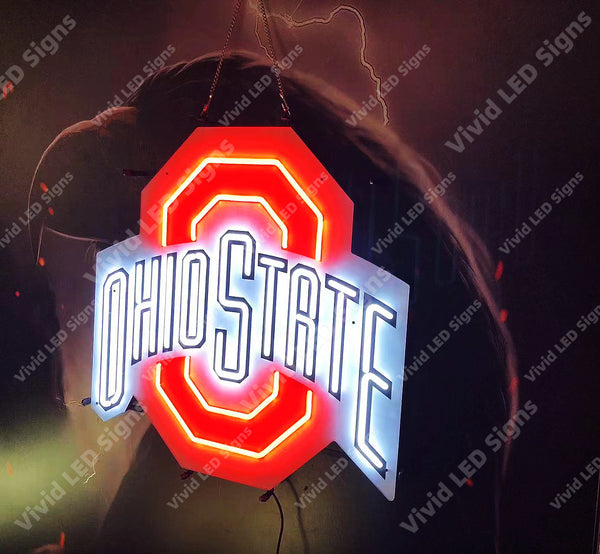 Ohio State Buckeyes LED Neon Sign Light Lamp WIth Dimmer – neonsign.us