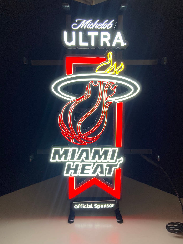 Miami Heat Michelob Ultra Beer Faux LED Neon Sign Light Lamp – neonsign.us