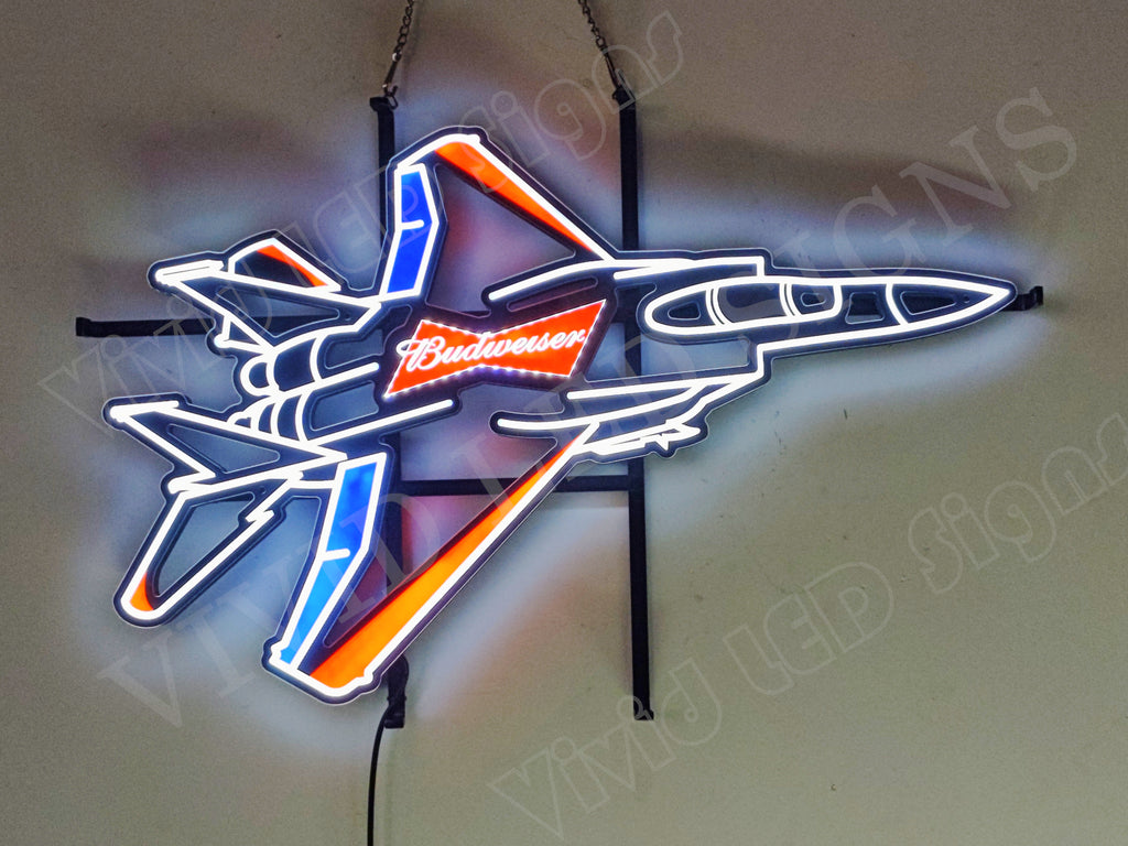Airplane Plane Fighter Jet Beer LED Neon Sign Light Lamp – neonsign.us