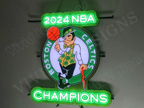 Boston Celtics 2024 NBA Champions LED Neon Sign Light Lamp – neonsign.us