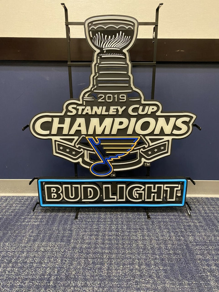 Bud Light 2019 St. Louis Blues Stanley Cup Champions LED Neon Sign Lig ...