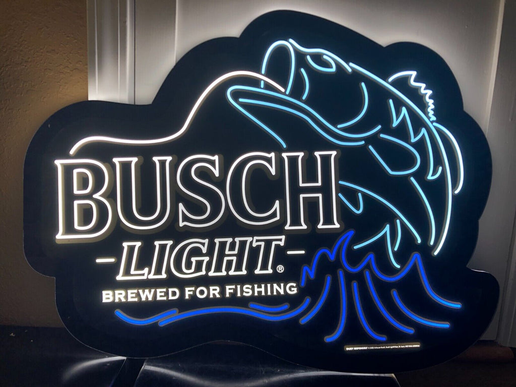 Busch Light Beer Bass Fish Fishing LED Neon Sign Light Lamp – neonsign.us