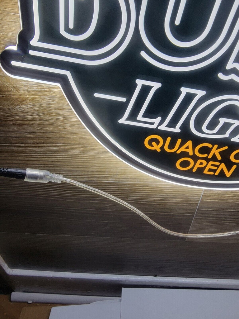 Busch Light Beer Flying Duck Quack On LED Neon Sign Light Lamp ...