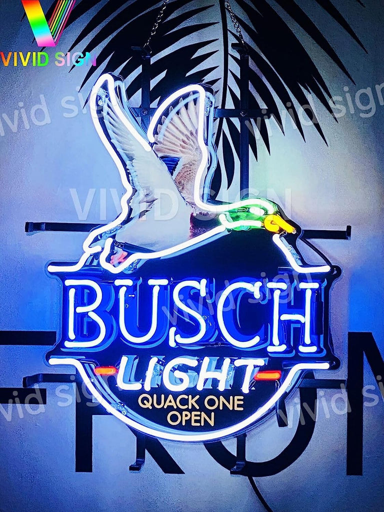 Busch Light Flying Duck Beer Neon Light Lamp Sign HD Vivid Printing ...