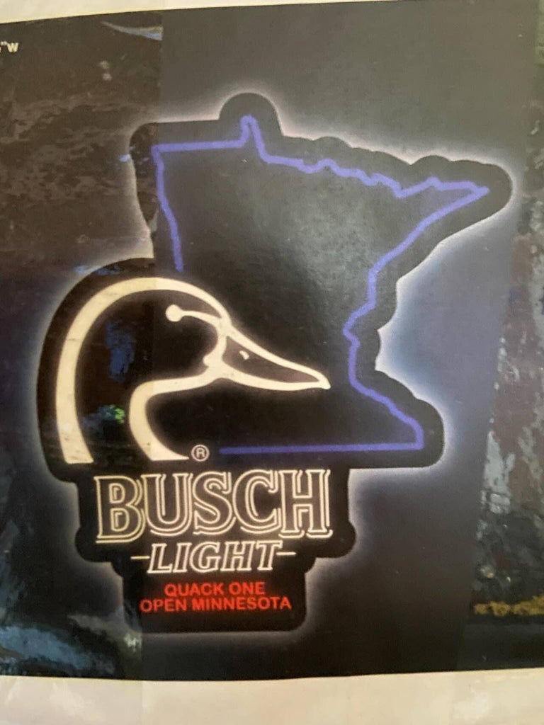 Busch Light Beer Flying Duck Ducks Minnesota State LED Neon Sign Light ...