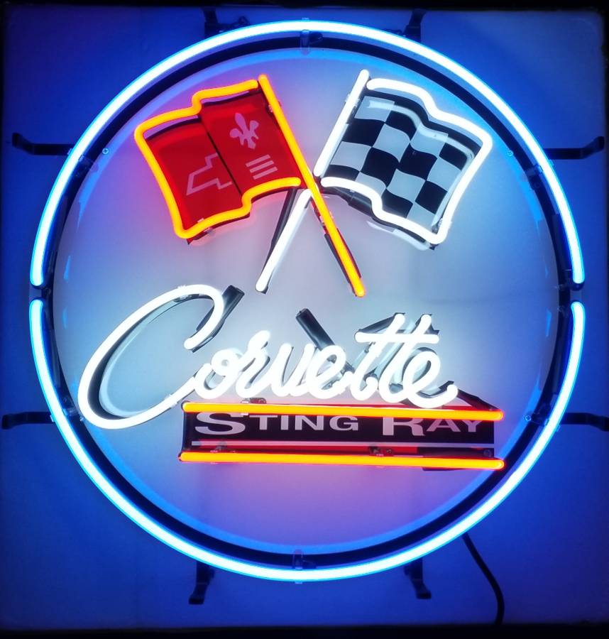 Chevy Corvette C2 Stingray Automotive Sports Car Neon Light Sign Lamp ...