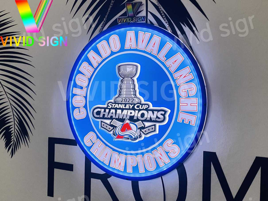 Colorado Avalanche 2022 Champions 3D LED Neon Sign Light Lamp – neonsign.us