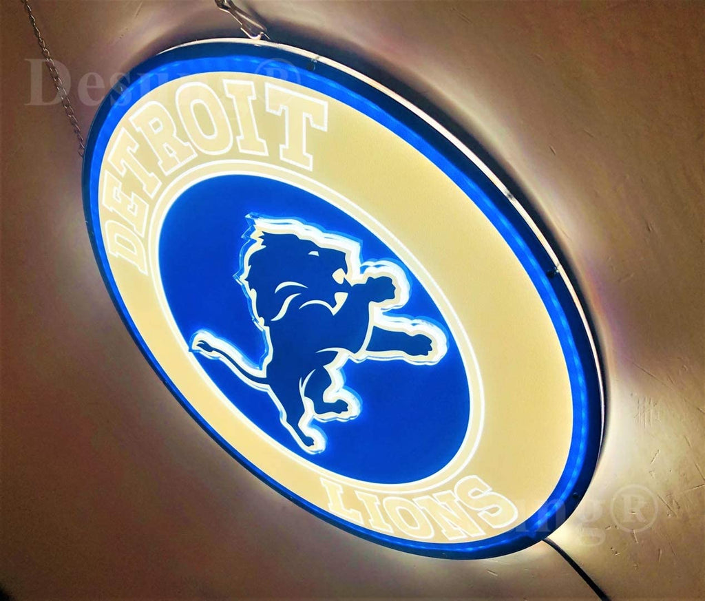 Detroit Lions 3D LED Neon Sign Light Lamp – neonsign.us