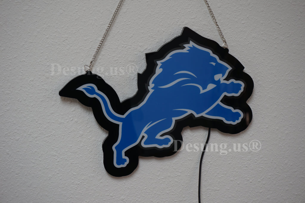 Detroit Lions 2D LED Neon Sign Light Lamp – neonsign.us