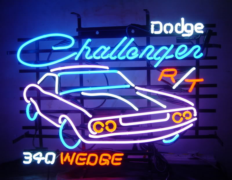 Dodge Challenger 340 Wedge Mopar Hemi Garage Neon Light Sign Lamp ...