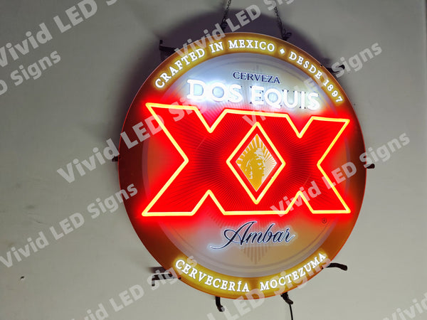 Dos Equis Cerveza Version II LED Neon Sign Light Lamp – neonsign.us