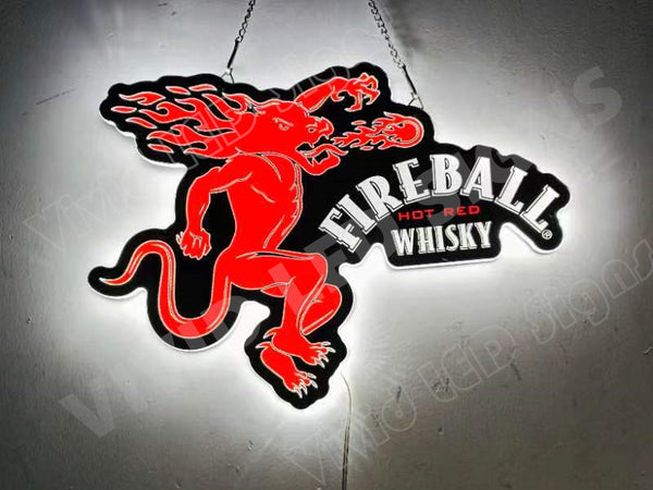 Fireball Whisky 2D LED Neon Sign Light Lamp – neonsign.us