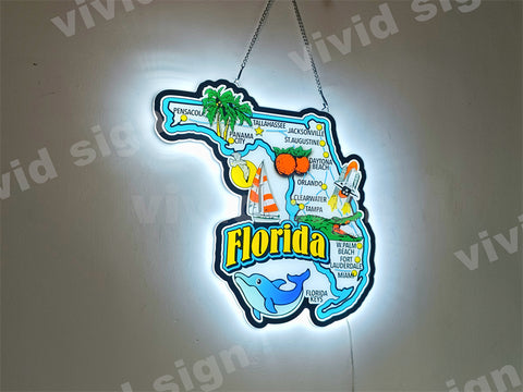 Florida Jumbo State 3D LED Neon Sign Light Lamp – neonsign.us