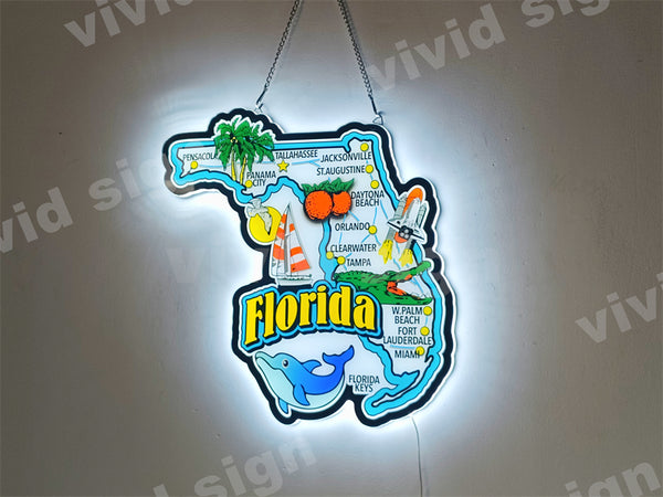 Florida Jumbo State 3D LED Neon Sign Light Lamp – neonsign.us