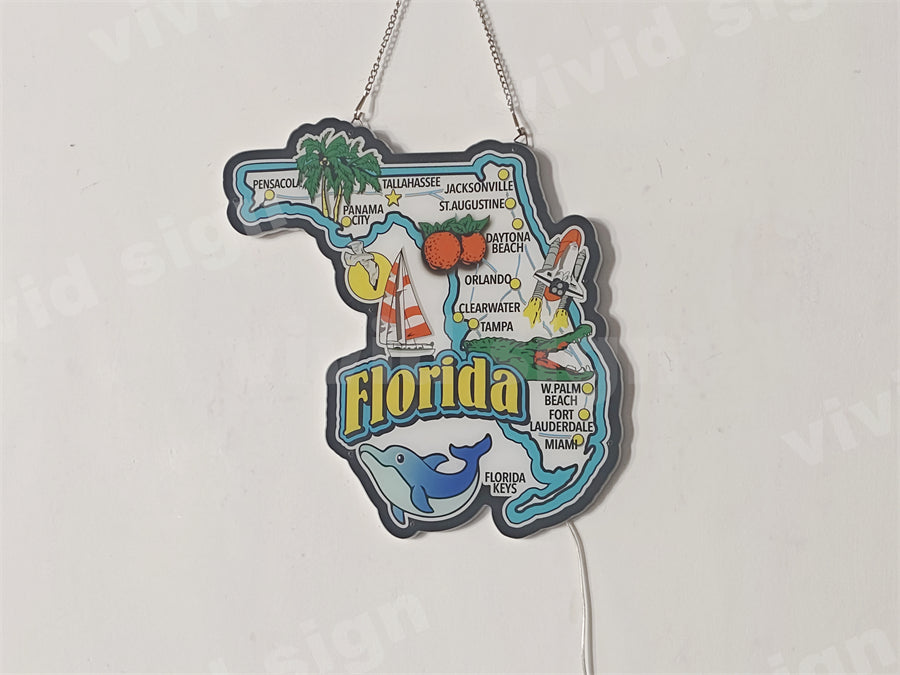 Florida Jumbo State 3D LED Neon Sign Light Lamp – neonsign.us