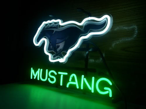 Ford Mustang Horse Garage Auto Neon Sign Light Lamp – neonsign.us