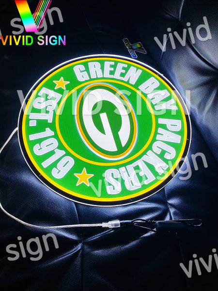 Green Bay Packers Est 1919 3D LED Neon Sign Light Lamp – neonsign.us