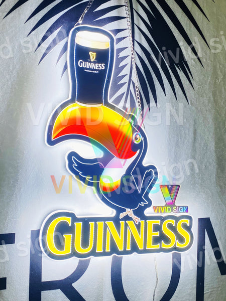 Guinness Beer Toucan 3D LED Neon Sign Light Lamp – neonsign.us