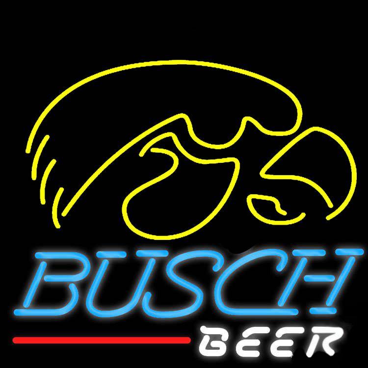 Iowa Hawkeyes Busch Beer Neon Sign Light Lamp – neonsign.us