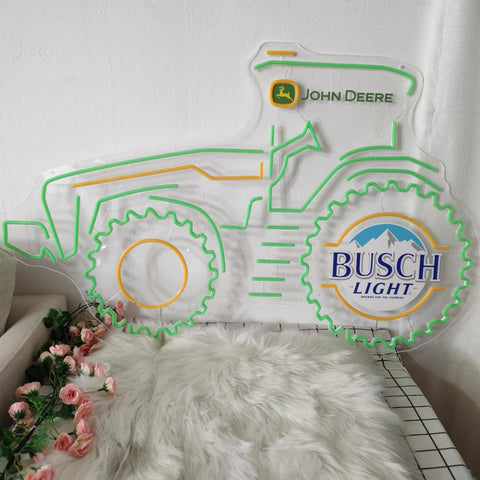 Busch Light John Deere Quality Farm Equipment Flex LED Neon Sign Light ...