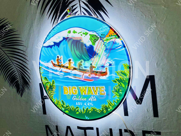 Kona Brewing Big Wave Golden Ale Beer 3D LED Neon Sign Light Lamp ...