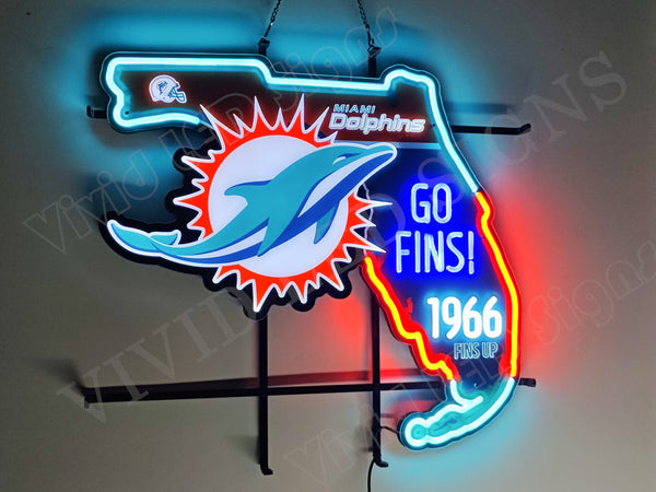 Miami Dolphins NFL Pennants LED Neon Sign Light Lamp – neonsign.us