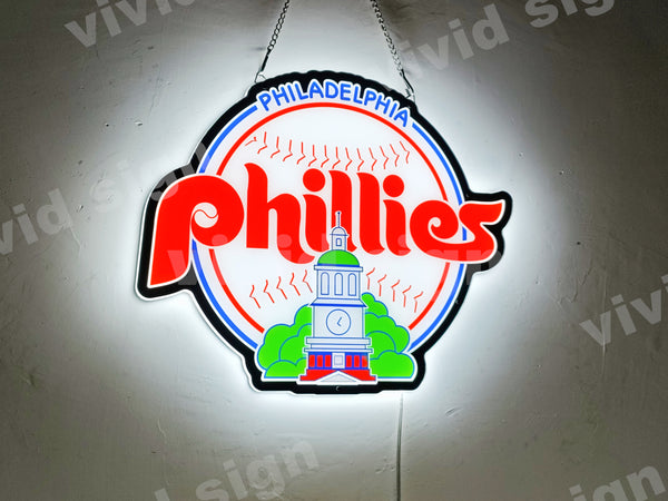 Philadelphia Phillies Retro Primary Team Logo 3D LED Neon Sign Light L ...