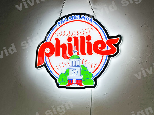 Philadelphia Phillies Retro Primary Team Logo 3D LED Neon Sign Light L ...