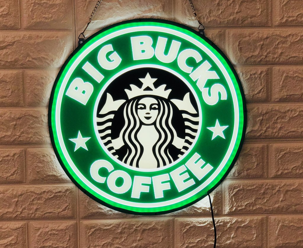 Starbucks Big Bucks Coffee Cafe 3D LED Neon Sign Light Lamp – neonsign.us