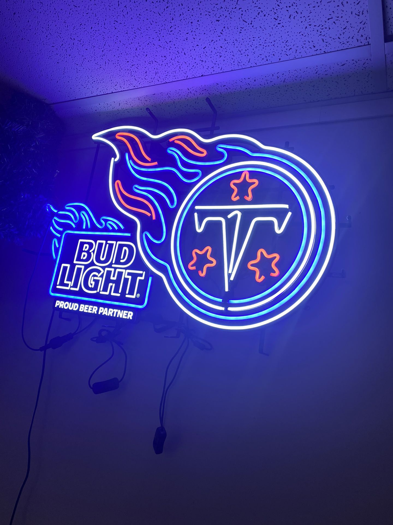 Bud Light Tennessee Titans Beer LED Neon Sign Light Lamp – neonsign.us