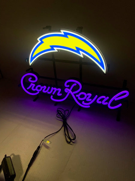 Los Angeles Chargers Crown Royal LED Neon Sign Light Lamp – neonsign.us