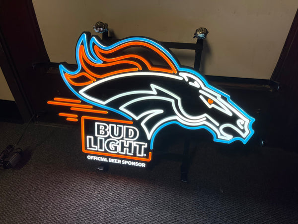Bud Light Denver Broncos LED Neon Sign Light Lamp – neonsign.us
