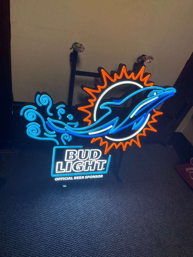 Bud light Miami Dolphins LED Neon Sign Light Lamp – neonsign.us