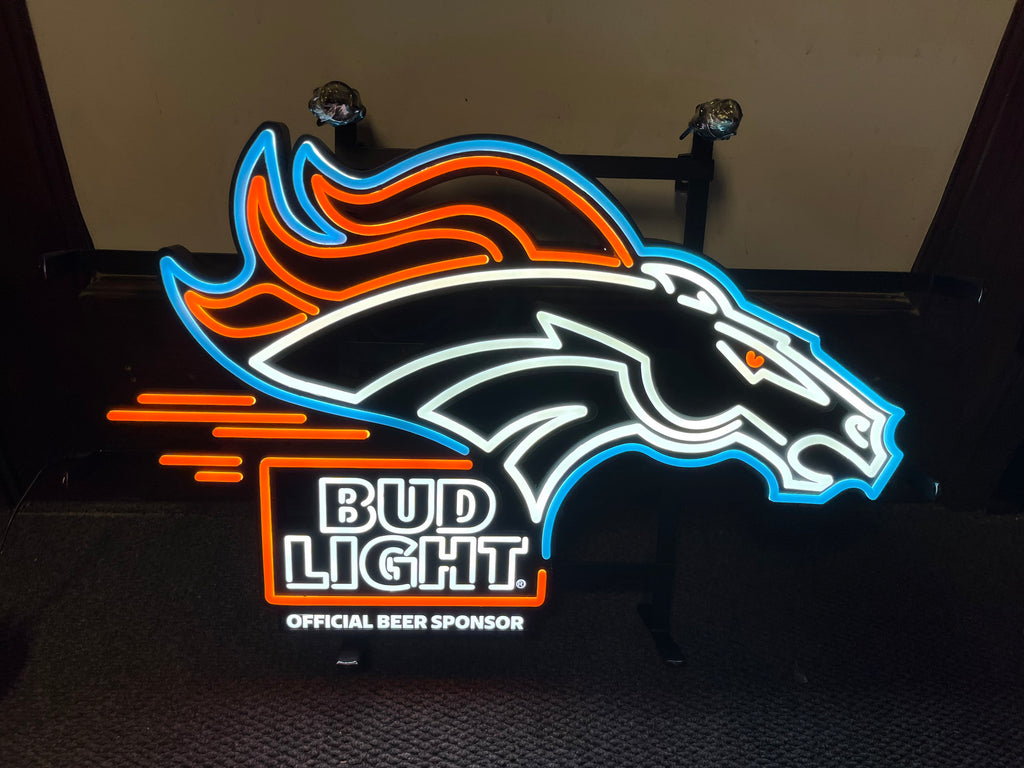Bud Light Denver Broncos LED Neon Sign Light Lamp – neonsign.us