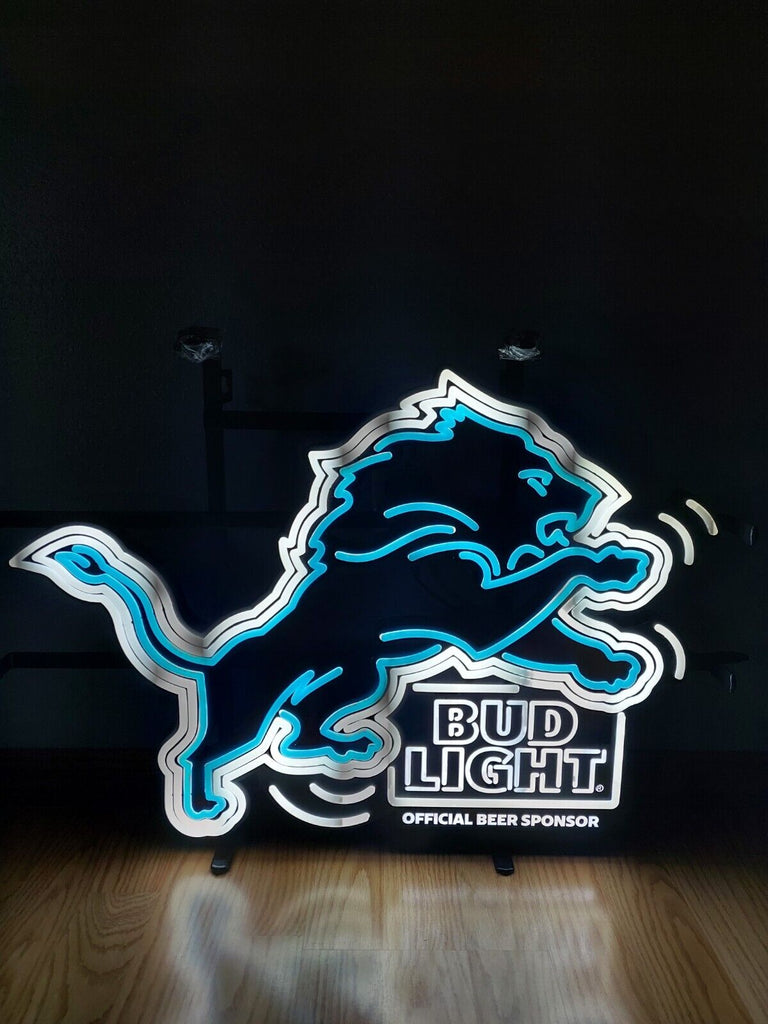Bud Light Detroit Lions LED Neon Sign Light Lamp – neonsign.us