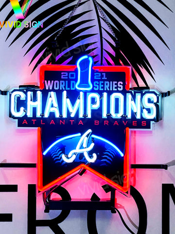 Atlanta Braves World Series Champions HD Vivid Neon Sign Light Lamp ...