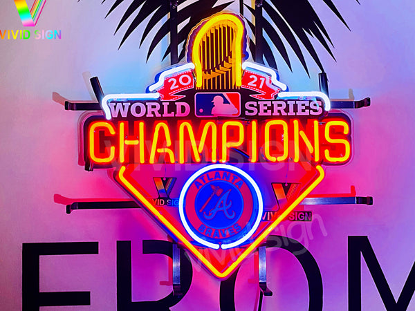 Atlanta Braves World Series Champions HD Vivid Neon Sign Lamp Light ...