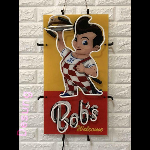 Bob's Big Boy HD Vivid Neon Sign – neonsign.us